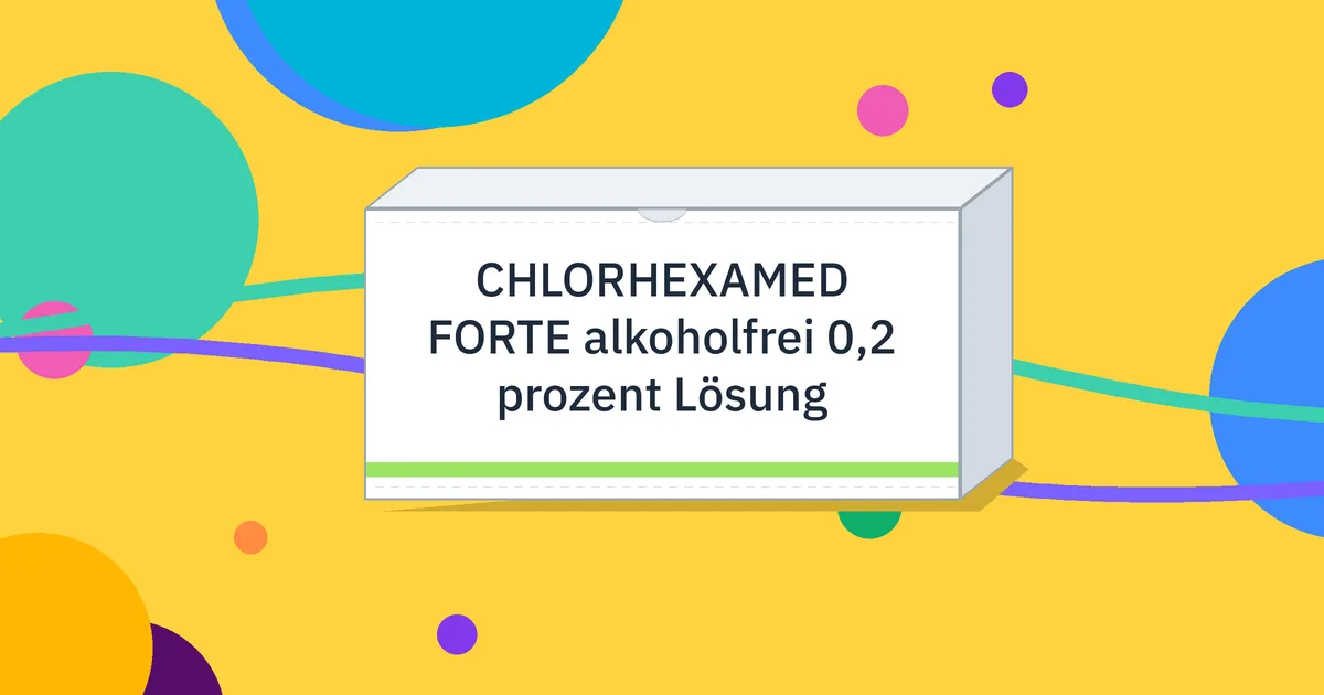 Symbolbild: Packung mit der Aufschrift CHLORHEXAMED FORTE alkoholfrei 0,2 prozent Lösung (PZN 09642869) – Verfügbarkeit und Bezug in Apotheken in Frankfurt am Main