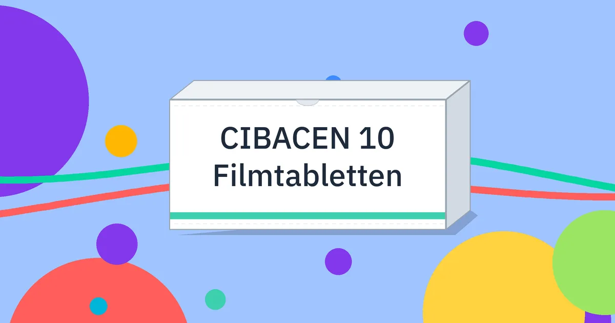 Symbolbild: Packung mit der Aufschrift CIBACEN 10 Filmtabletten (PZN 04511507) – Verfügbarkeit und Bezug in Apotheken in Frankfurt am Main