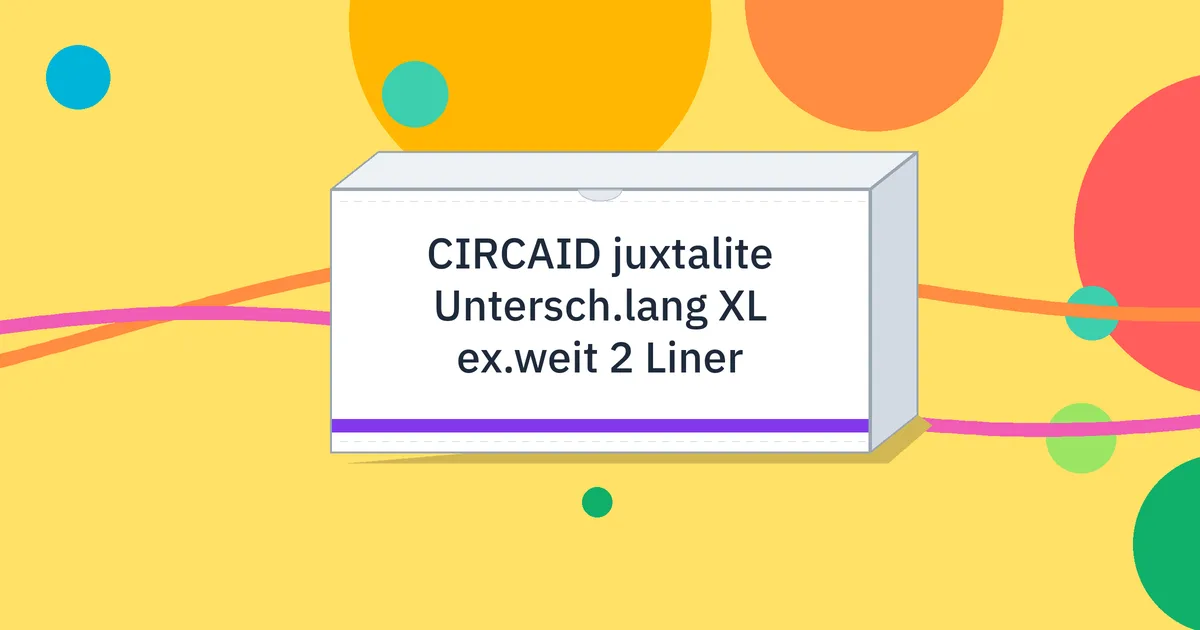Symbolbild: Packung mit der Aufschrift CIRCAID juxtalite Untersch.lang XL ex.weit 2 Liner (PZN 17939075) – Verfügbarkeit und Bezug in Apotheken in Frankfurt am Main