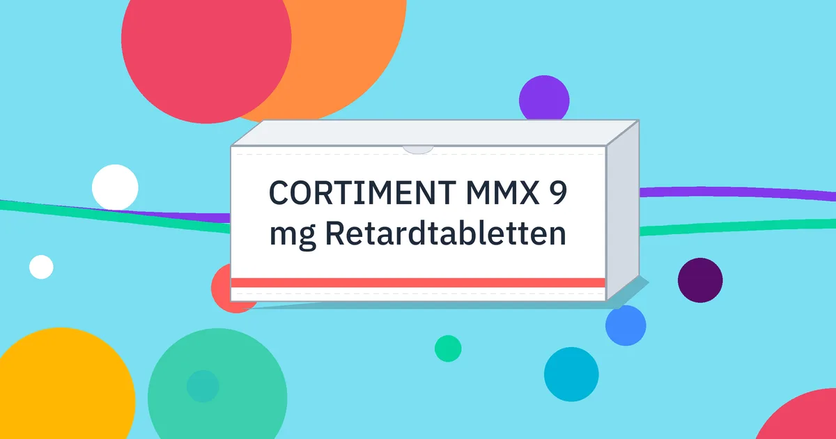 Symbolbild: Packung mit der Aufschrift CORTIMENT MMX 9 mg Retardtabletten (PZN 12528634) – Verfügbarkeit und Bezug in Apotheken in Frankfurt am Main