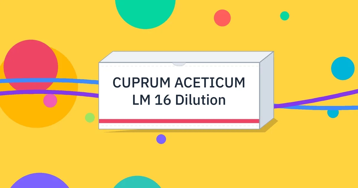 Symbolbild: Packung mit der Aufschrift CUPRUM ACETICUM LM 16 Dilution (PZN 12837341) – Verfügbarkeit und Bezug in Apotheken in Frankfurt am Main