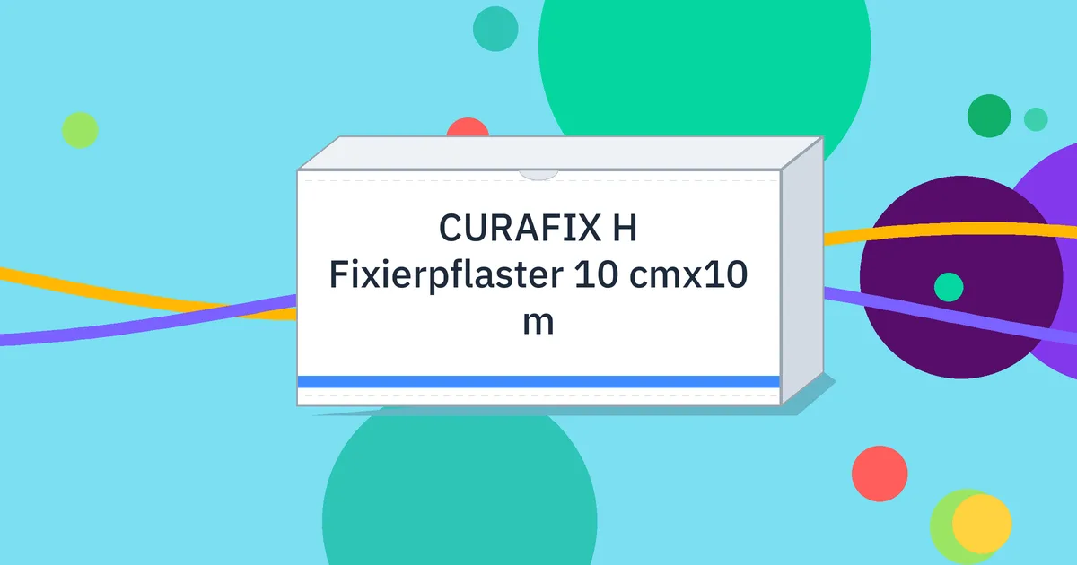 Symbolbild: Packung mit der Aufschrift CURAFIX H Fixierpflaster 10 cmx10 m (PZN 16516065) – Verfügbarkeit und Bezug in Apotheken in Frankfurt am Main