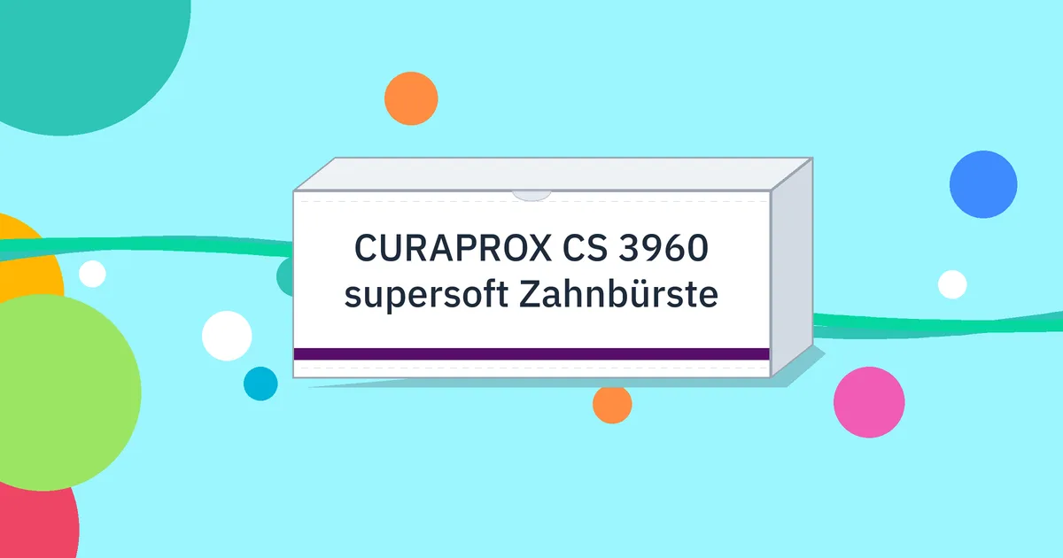 Symbolbild: Packung mit der Aufschrift CURAPROX CS 3960 supersoft Zahnbürste (PZN 02246449) – Verfügbarkeit und Bezug in Apotheken in Frankfurt am Main