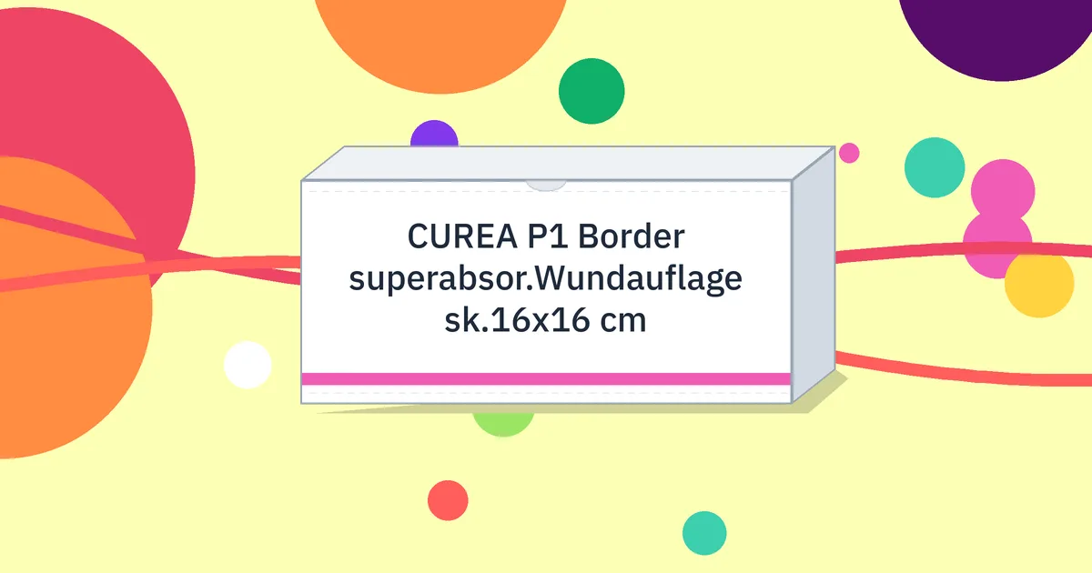 Symbolbild: Packung mit der Aufschrift CUREA P1 Border superabsor.Wundauflage sk.16x16 cm (PZN 10286351) – Verfügbarkeit und Bezug in Apotheken in Frankfurt am Main