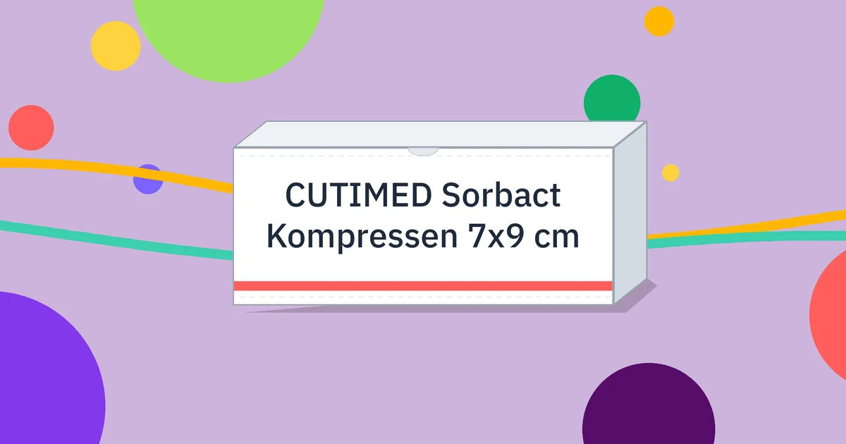 Symbolbild: Packung mit der Aufschrift CUTIMED Sorbact Kompressen 7x9 cm (PZN 20543642) – Verfügbarkeit und Bezug in Apotheken in Frankfurt am Main