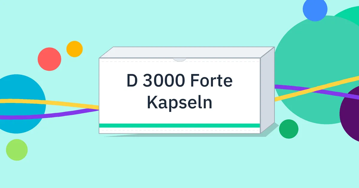 Symbolbild: Packung mit der Aufschrift D 3000 Forte Kapseln (PZN 16683751) – Verfügbarkeit und Bezug in Apotheken in Frankfurt am Main