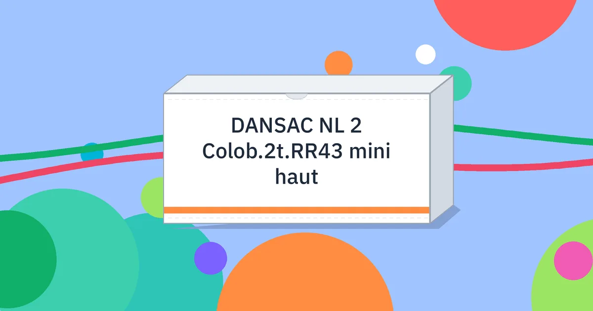 Symbolbild: Packung mit der Aufschrift DANSAC NL 2 Colob.2t.RR43 mini haut (PZN 19523479) – Verfügbarkeit und Bezug in Apotheken in Frankfurt am Main