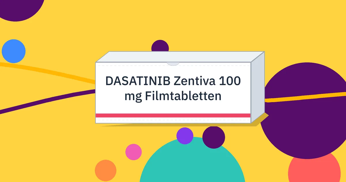 Symbolbild: Packung mit der Aufschrift DASATINIB Zentiva 100 mg Filmtabletten (PZN 19373956) – Verfügbarkeit und Bezug in Apotheken in Frankfurt am Main