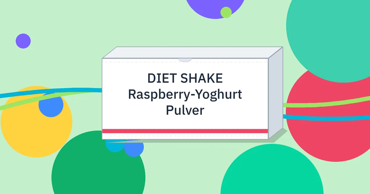 Symbolbild: Packung mit der Aufschrift DIET SHAKE Raspberry-Yoghurt Pulver (PZN 10828065) – Verfügbarkeit und Bezug in Apotheken in Frankfurt am Main