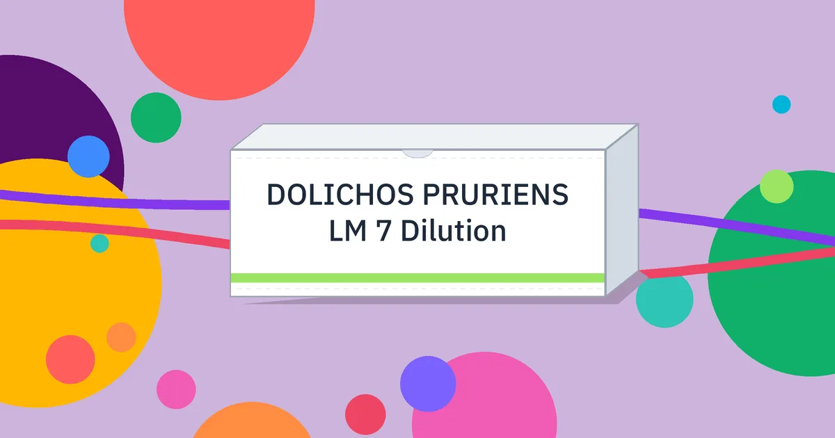 Symbolbild: Packung mit der Aufschrift DOLICHOS PRURIENS LM 7 Dilution (PZN 13466467) – Verfügbarkeit und Bezug in Apotheken in Frankfurt am Main