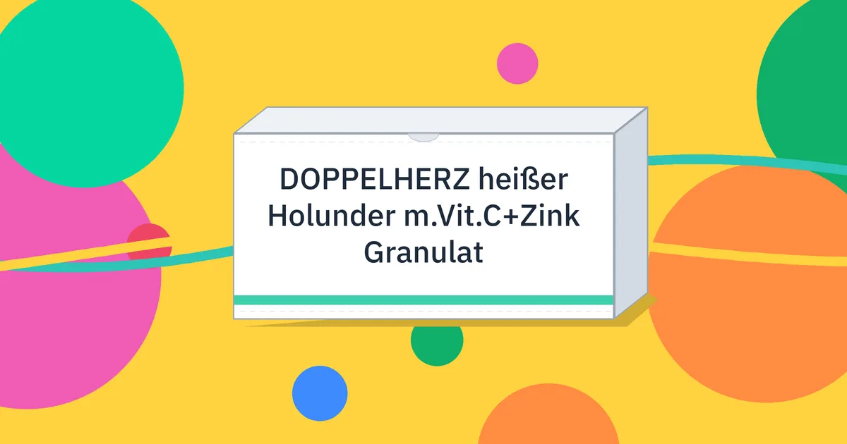 Symbolbild: Packung mit der Aufschrift DOPPELHERZ heißer Holunder m.Vit.C+Zink Granulat (PZN 09071450) – Verfügbarkeit und Bezug in Apotheken in Frankfurt am Main