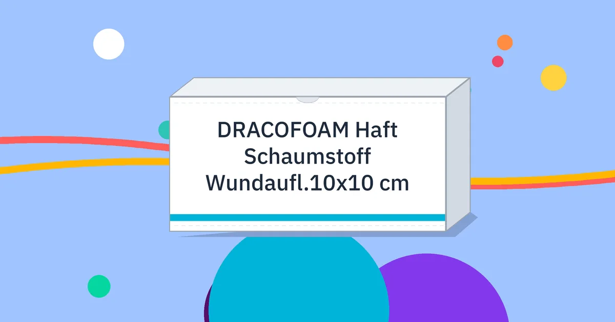 Symbolbild: Packung mit der Aufschrift DRACOFOAM Haft Schaumstoff Wundaufl.10x10 cm (PZN 10003123) – Verfügbarkeit und Bezug in Apotheken in Frankfurt am Main