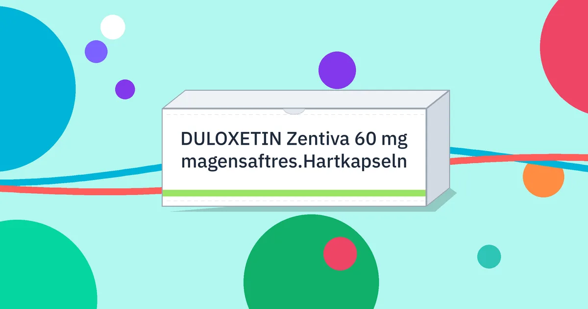 Symbolbild: Packung mit der Aufschrift DULOXETIN Zentiva 60 mg magensaftres.Hartkapseln (PZN 19752346) – Verfügbarkeit und Bezug in Apotheken in Frankfurt am Main