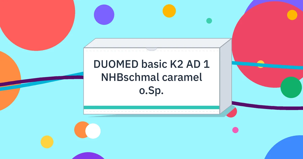 Symbolbild: Packung mit der Aufschrift DUOMED basic K2 AD 1 NHBschmal caramel o.Sp. (PZN 20906932) – Verfügbarkeit und Bezug in Apotheken in Frankfurt am Main