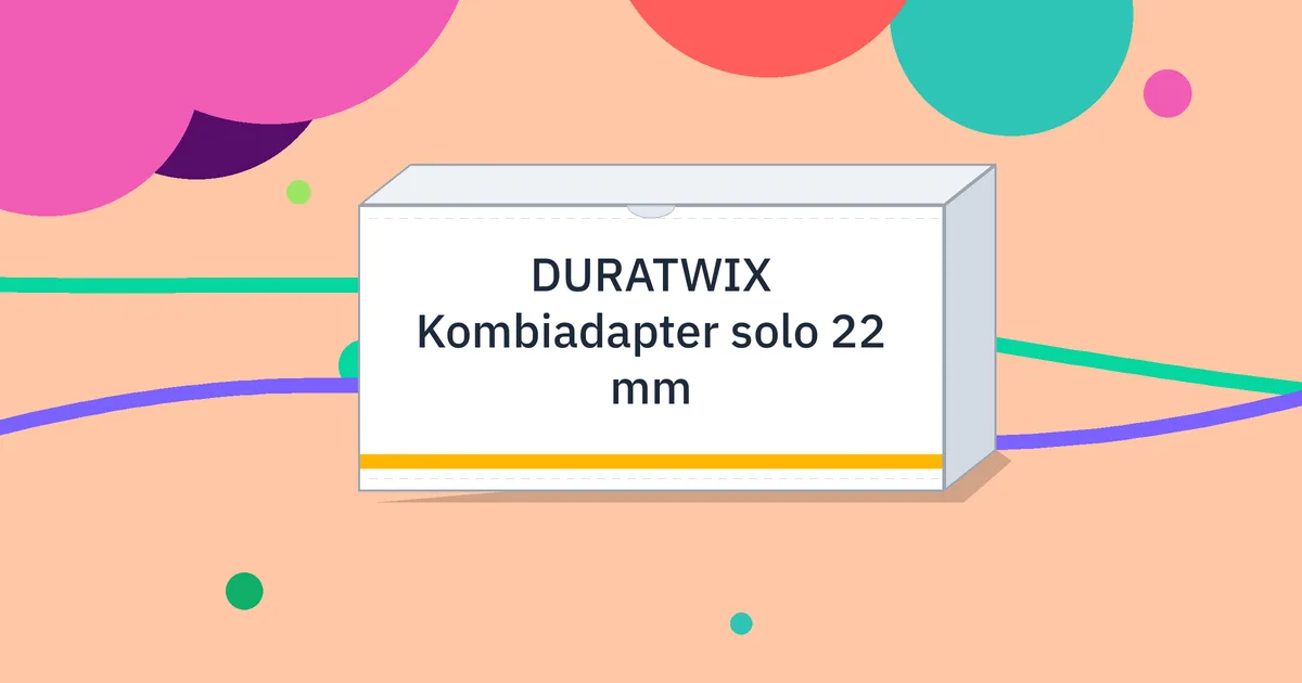 Symbolbild: Packung mit der Aufschrift DURATWIX Kombiadapter solo 22 mm (PZN 06992161) – Verfügbarkeit und Bezug in Apotheken in Frankfurt am Main
