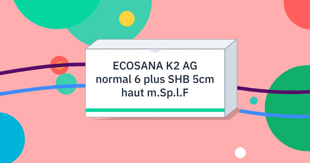 Symbolbild: Packung mit der Aufschrift ECOSANA K2 AG normal 6 plus SHB 5cm haut m.Sp.l.F (PZN 10957621) – Verfügbarkeit und Bezug in Apotheken in Frankfurt am Main