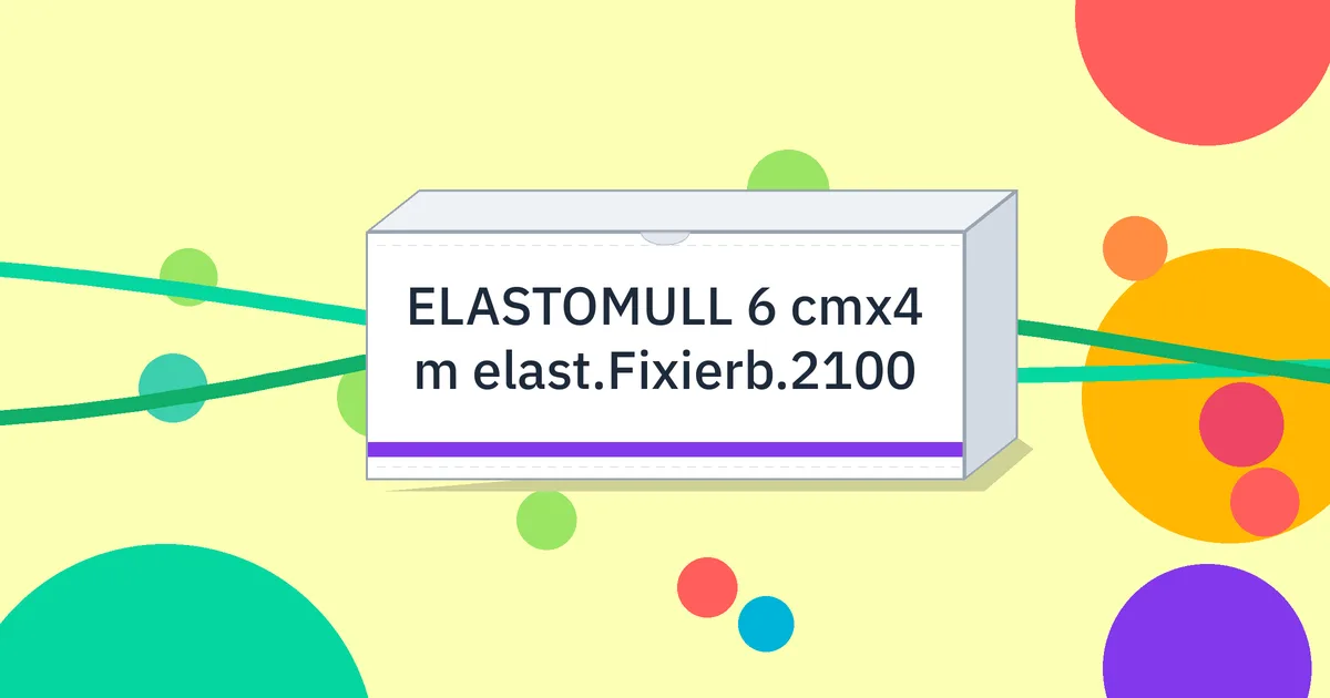 Symbolbild: Packung mit der Aufschrift ELASTOMULL 6 cmx4 m elast.Fixierb.2100 (PZN 20059337) – Verfügbarkeit und Bezug in Apotheken in Frankfurt am Main