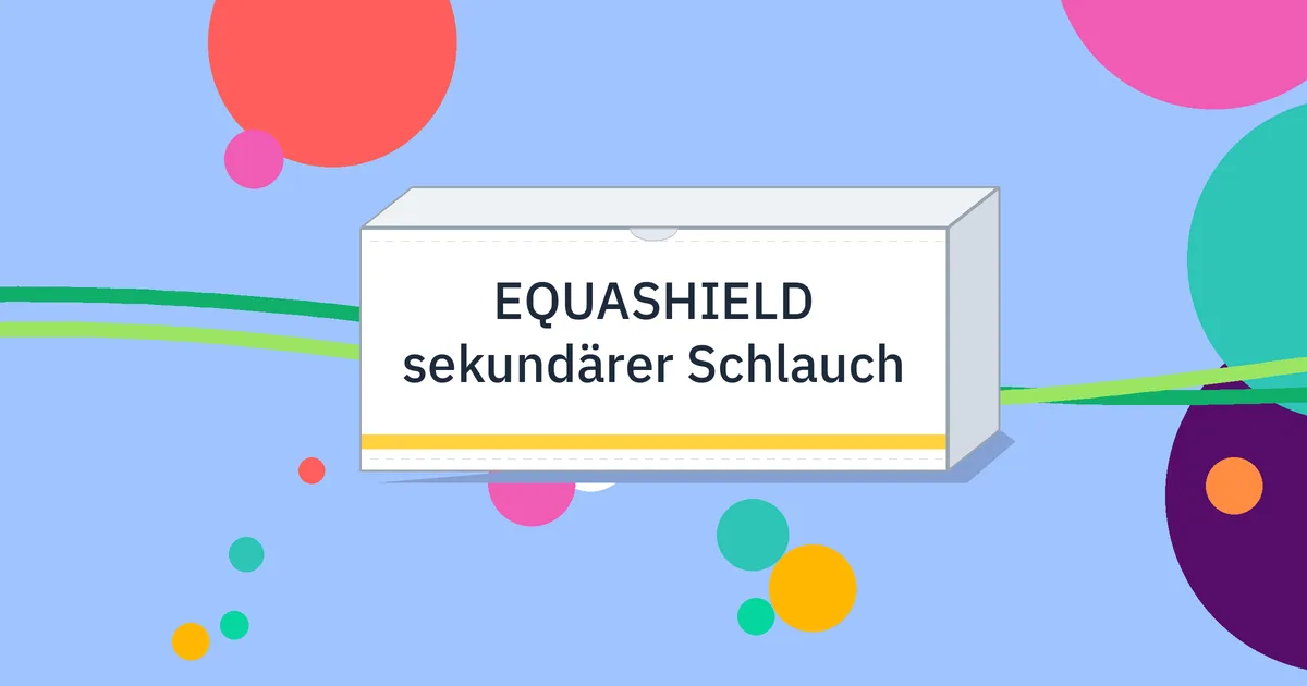 Symbolbild: Packung mit der Aufschrift EQUASHIELD sekundärer Schlauch (PZN 13500916) – Verfügbarkeit und Bezug in Apotheken in Frankfurt am Main
