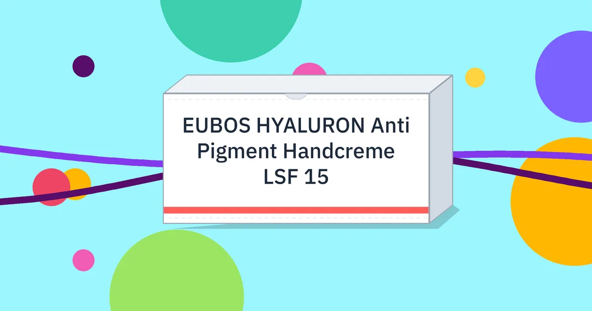 Symbolbild: Packung mit der Aufschrift EUBOS HYALURON Anti Pigment Handcreme LSF 15 (PZN 08466577) – Verfügbarkeit und Bezug in Apotheken in Frankfurt am Main