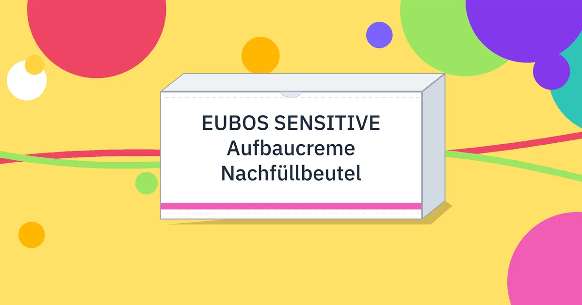 Symbolbild: Packung mit der Aufschrift EUBOS SENSITIVE Aufbaucreme Nachfüllbeutel (PZN 17590810) – Verfügbarkeit und Bezug in Apotheken in Frankfurt am Main