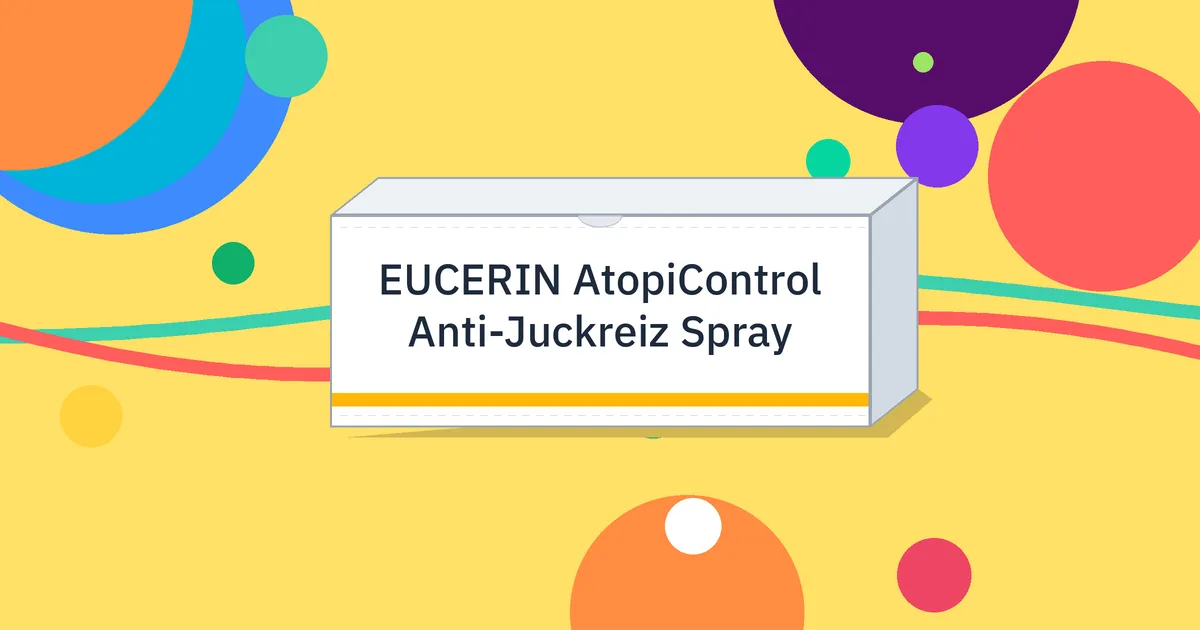 Symbolbild: Packung mit der Aufschrift EUCERIN AtopiControl Anti-Juckreiz Spray (PZN 15210513) – Verfügbarkeit und Bezug in Apotheken in Frankfurt am Main