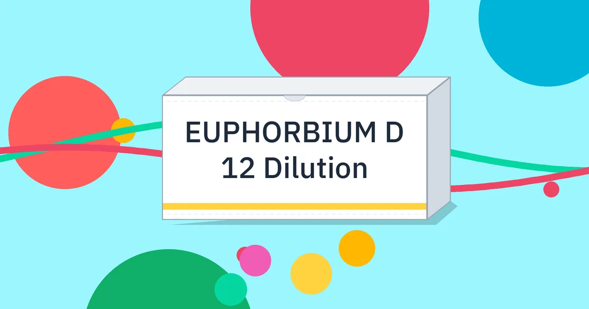 Symbolbild: Packung mit der Aufschrift EUPHORBIUM D 12 Dilution (PZN 04216441) – Verfügbarkeit und Bezug in Apotheken in Frankfurt am Main