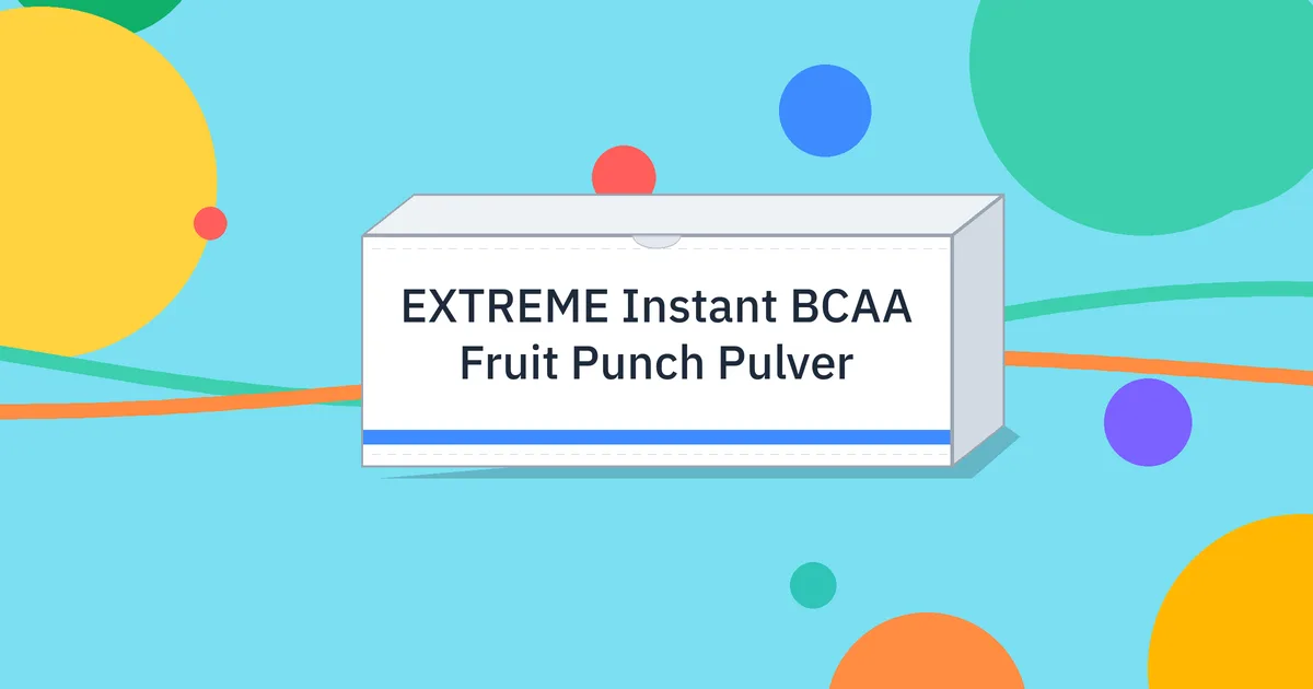 Symbolbild: Packung mit der Aufschrift EXTREME Instant BCAA Fruit Punch Pulver (PZN 12742652) – Verfügbarkeit und Bezug in Apotheken in Frankfurt am Main