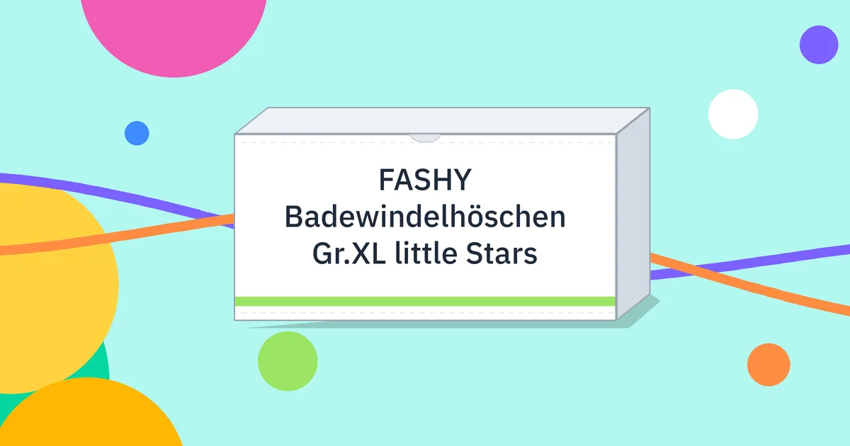 Symbolbild: Packung mit der Aufschrift FASHY Badewindelhöschen Gr.XL little Stars (PZN 15197244) – Verfügbarkeit und Bezug in Apotheken in Frankfurt am Main