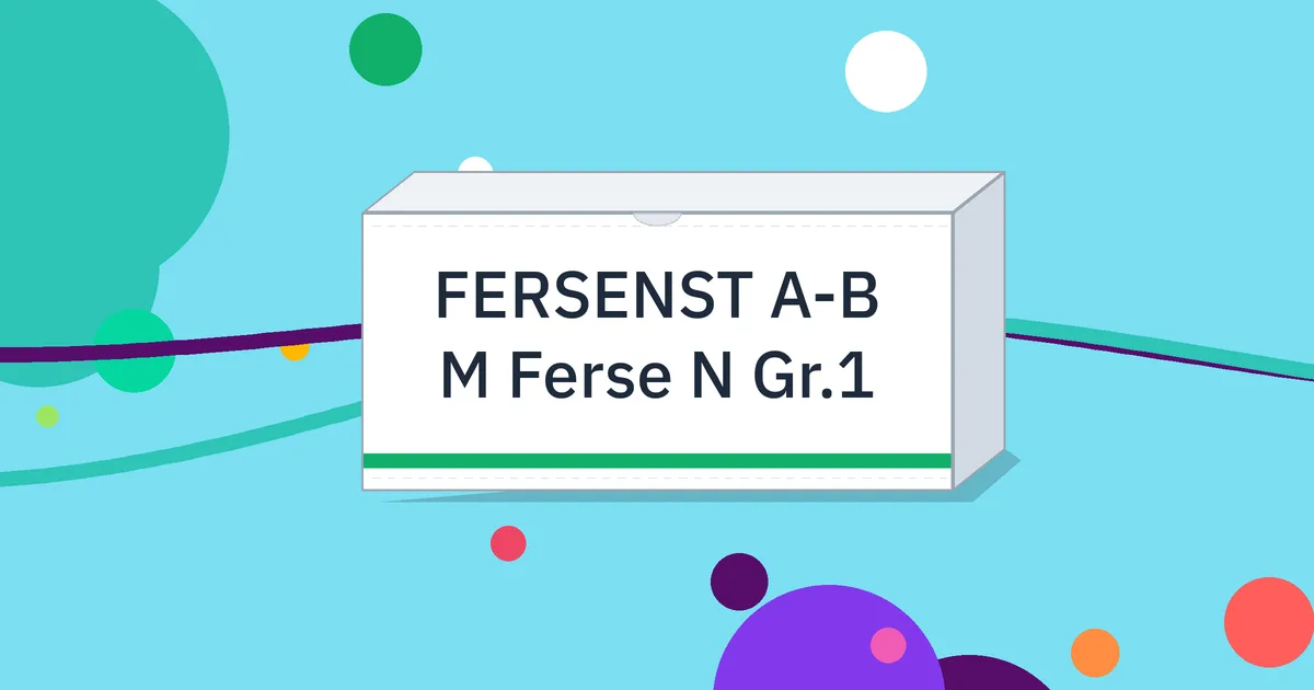 Symbolbild: Packung mit der Aufschrift FERSENST A-B M Ferse N Gr.1 (PZN 01969312) – Verfügbarkeit und Bezug in Apotheken in Frankfurt am Main