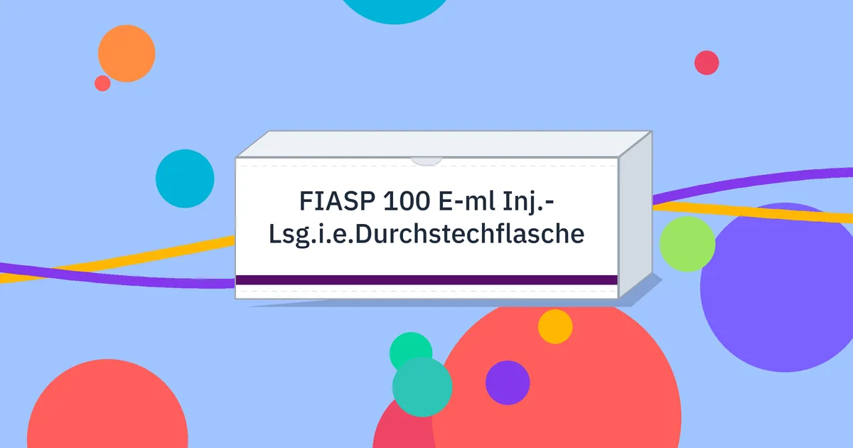 Symbolbild: Packung mit der Aufschrift FIASP 100 E-ml Inj.-Lsg.i.e.Durchstechflasche (PZN 13892543) – Verfügbarkeit und Bezug in Apotheken in Frankfurt am Main