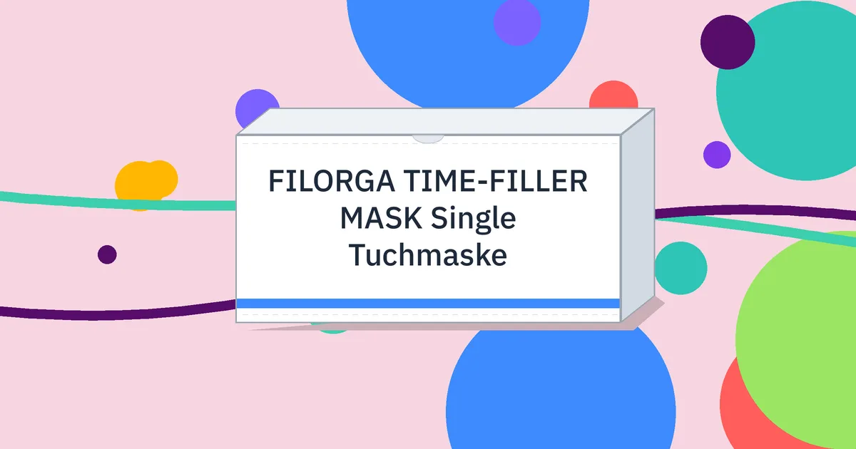 Symbolbild: Packung mit der Aufschrift FILORGA TIME-FILLER MASK Single Tuchmaske (PZN 18898622) – Verfügbarkeit und Bezug in Apotheken in Frankfurt am Main