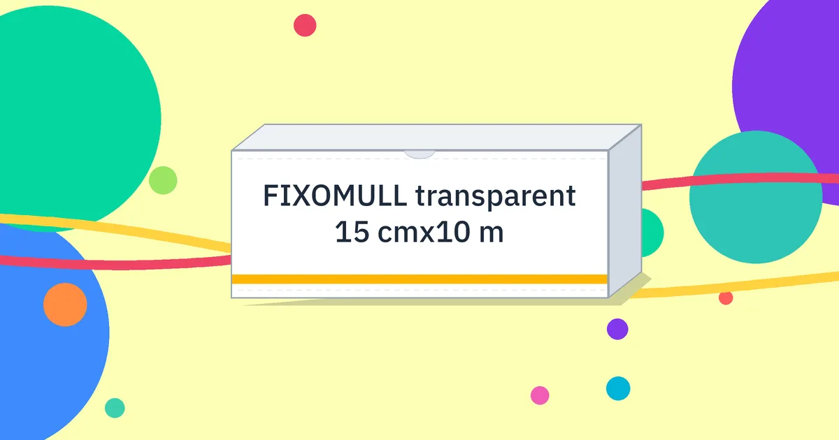Symbolbild: Packung mit der Aufschrift FIXOMULL transparent 15 cmx10 m (PZN 18166942) – Verfügbarkeit und Bezug in Apotheken in Frankfurt am Main