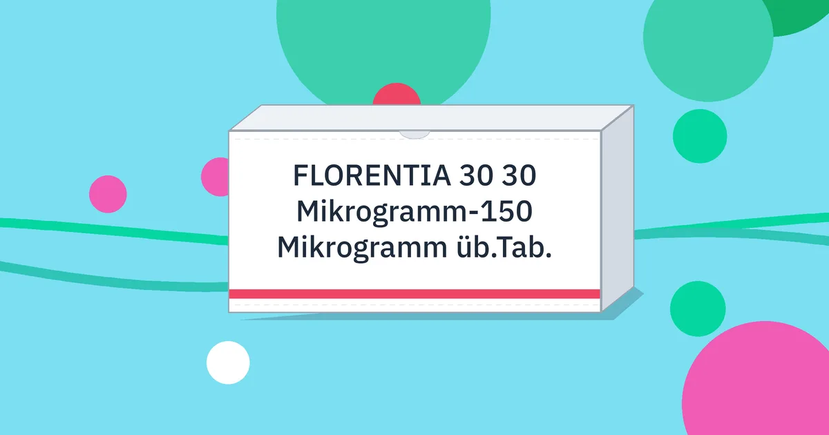 Symbolbild: Packung mit der Aufschrift FLORENTIA 30 30 Mikrogramm-150 Mikrogramm üb.Tab. (PZN 10262244) – Verfügbarkeit und Bezug in Apotheken in Frankfurt am Main