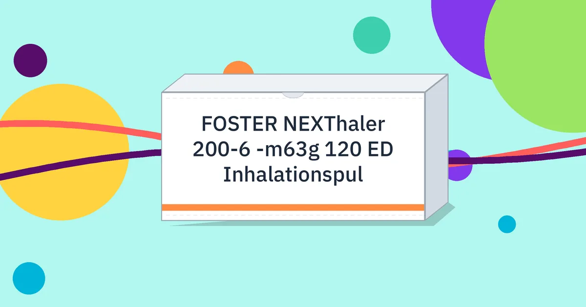 Symbolbild: Packung mit der Aufschrift FOSTER NEXThaler 200-6 -m63g 120 ED Inhalationspul (PZN 13358275) – Verfügbarkeit und Bezug in Apotheken in Frankfurt am Main