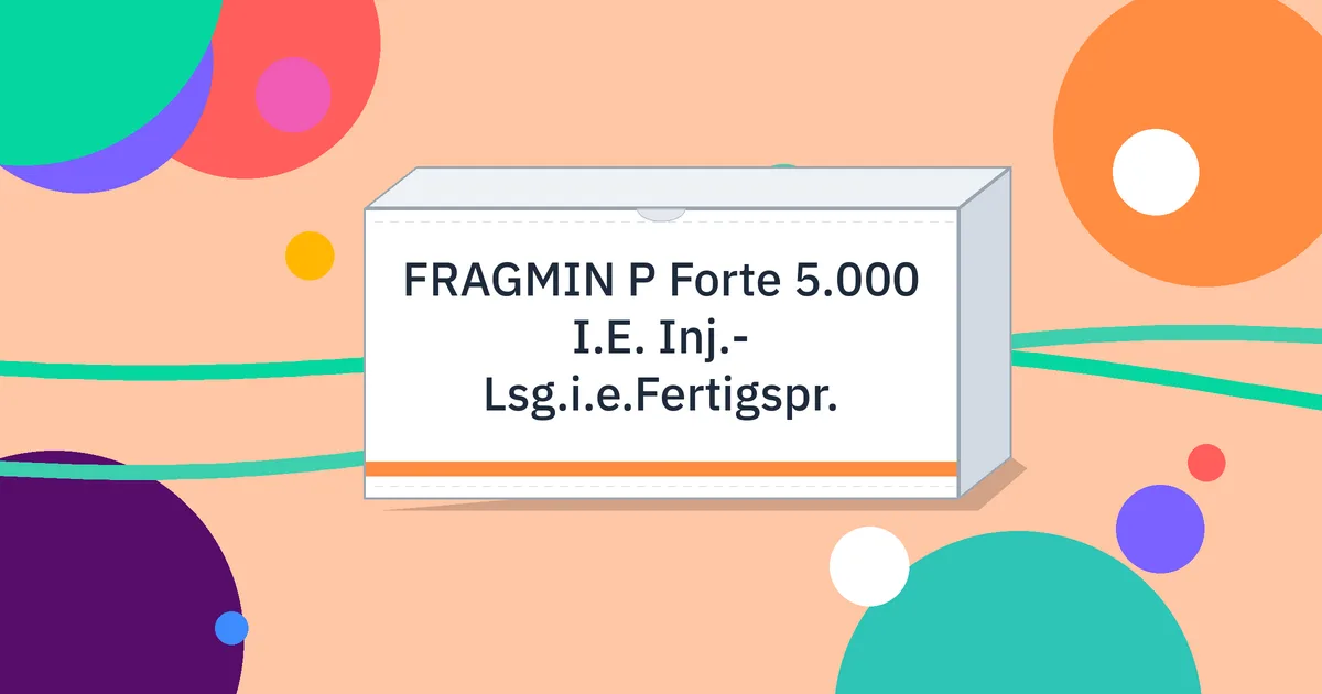 Symbolbild: Packung mit der Aufschrift FRAGMIN P Forte 5.000 I.E. Inj.-Lsg.i.e.Fertigspr. (PZN 07503974) – Verfügbarkeit und Bezug in Apotheken in Frankfurt am Main