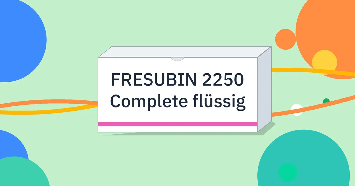 Symbolbild: Packung mit der Aufschrift FRESUBIN 2250 Complete flüssig (PZN 03878499) – Verfügbarkeit und Bezug in Apotheken in Frankfurt am Main
