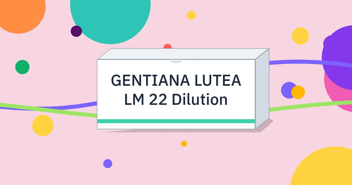 Symbolbild: Packung mit der Aufschrift GENTIANA LUTEA LM 22 Dilution (PZN 12876329) – Verfügbarkeit und Bezug in Apotheken in Frankfurt am Main