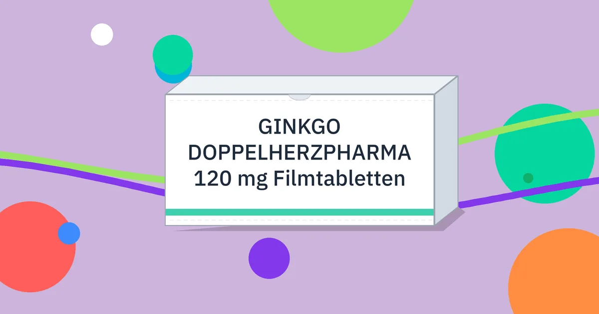Symbolbild: Packung mit der Aufschrift GINKGO DOPPELHERZPHARMA 120 mg Filmtabletten (PZN 18746094) – Verfügbarkeit und Bezug in Apotheken in Frankfurt am Main