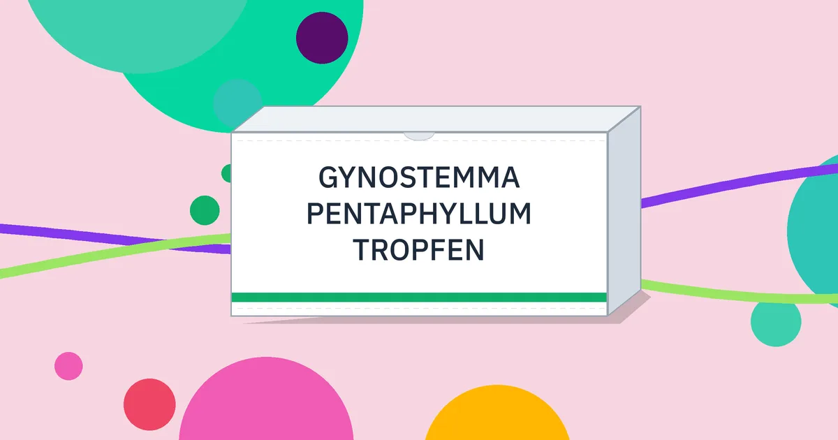 Symbolbild: Packung mit der Aufschrift GYNOSTEMMA PENTAPHYLLUM TROPFEN (PZN 14126331) – Verfügbarkeit und Bezug in Apotheken in Frankfurt am Main