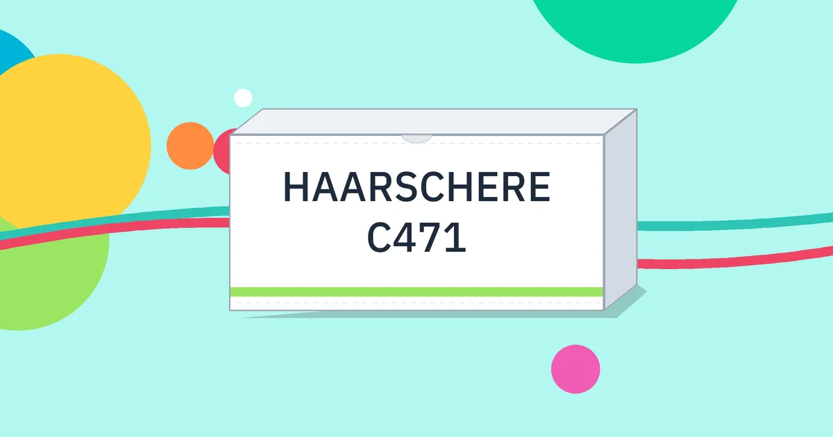 Symbolbild: Packung mit der Aufschrift HAARSCHERE C471 (PZN 01451851) – Verfügbarkeit und Bezug in Apotheken in Frankfurt am Main