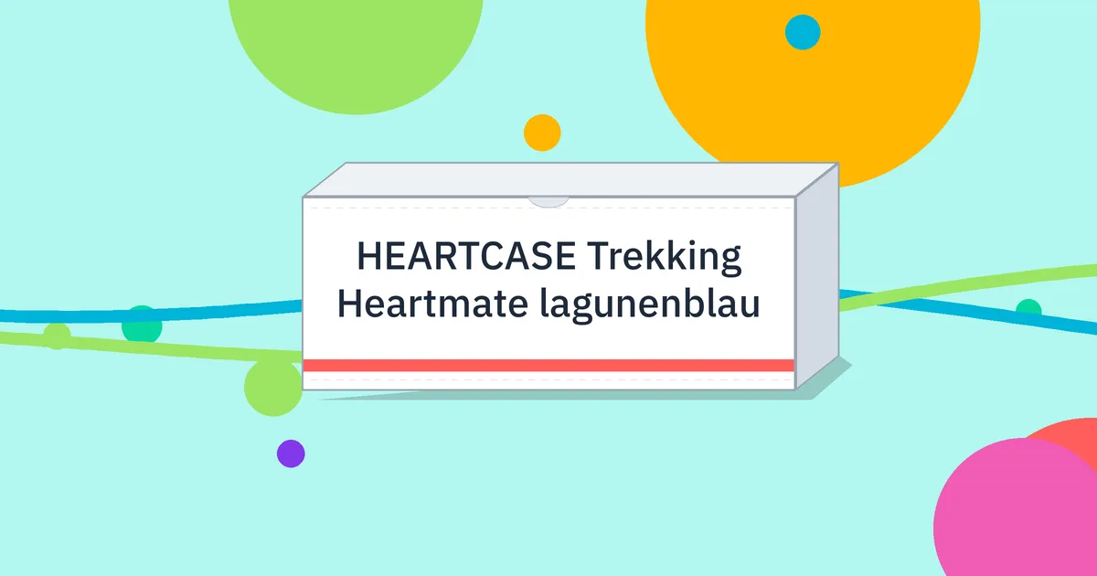 Symbolbild: Packung mit der Aufschrift HEARTCASE Trekking Heartmate lagunenblau (PZN 18500105) – Verfügbarkeit und Bezug in Apotheken in Frankfurt am Main