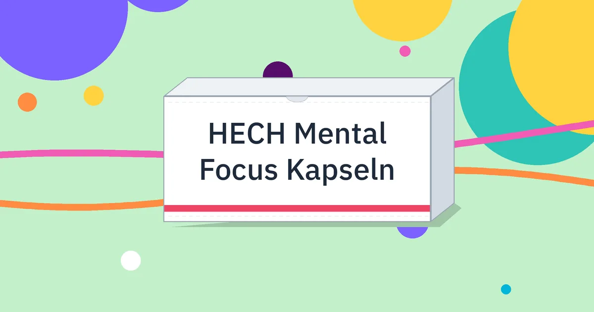 Symbolbild: Packung mit der Aufschrift HECH Mental Focus Kapseln (PZN 16000338) – Verfügbarkeit und Bezug in Apotheken in Frankfurt am Main