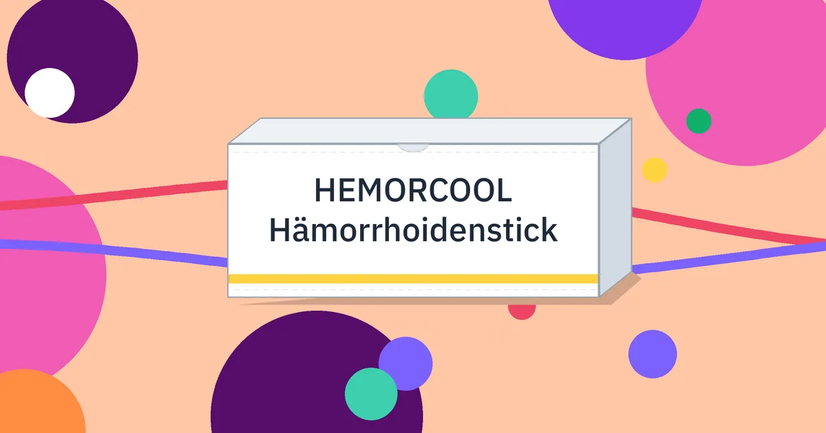 Symbolbild: Packung mit der Aufschrift HEMORCOOL Hämorrhoidenstick (PZN 17866844) – Verfügbarkeit und Bezug in Apotheken in Frankfurt am Main