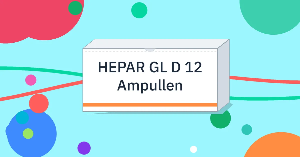 Symbolbild: Packung mit der Aufschrift HEPAR GL D 12 Ampullen (PZN 03356878) – Verfügbarkeit und Bezug in Apotheken in Frankfurt am Main