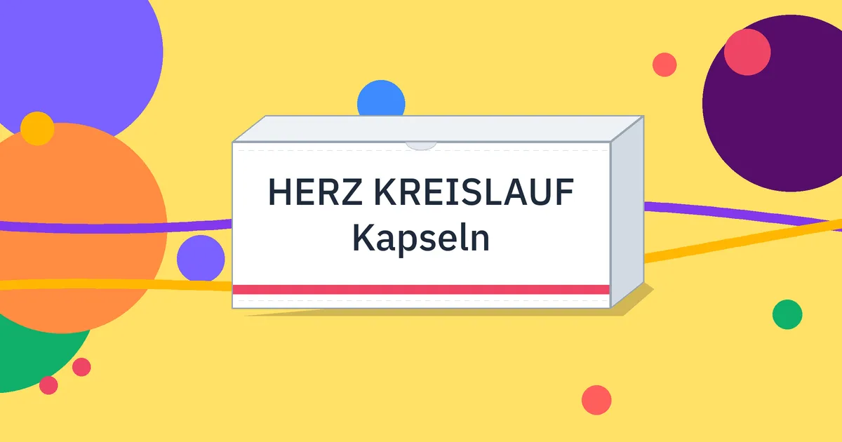 Symbolbild: Packung mit der Aufschrift HERZ KREISLAUF Kapseln (PZN 11179864) – Verfügbarkeit und Bezug in Apotheken in Frankfurt am Main
