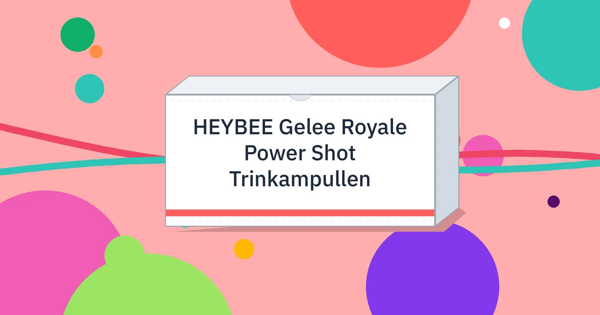 Symbolbild: Packung mit der Aufschrift HEYBEE Gelee Royale Power Shot Trinkampullen (PZN 20580301) – Verfügbarkeit und Bezug in Apotheken in Frankfurt am Main