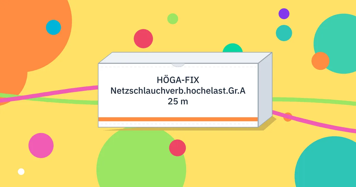 Symbolbild: Packung mit der Aufschrift HÖGA-FIX Netzschlauchverb.hochelast.Gr.A 25 m (PZN 04401032) – Verfügbarkeit und Bezug in Apotheken in Frankfurt am Main