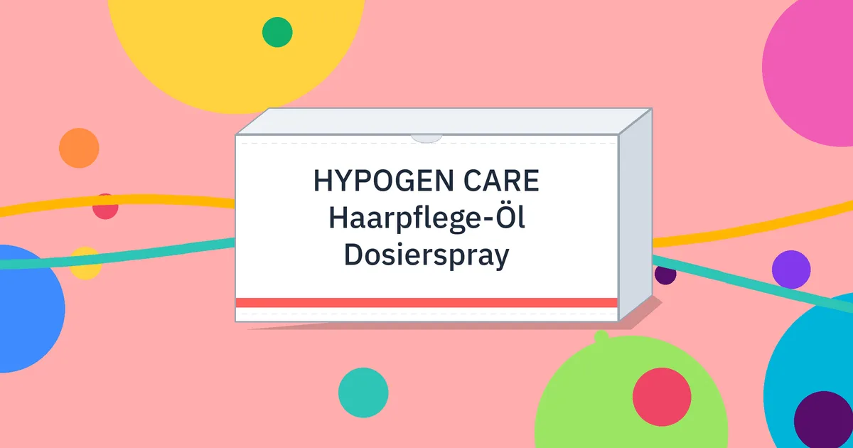 Symbolbild: Packung mit der Aufschrift HYPOGEN CARE Haarpflege-Öl Dosierspray (PZN 19426919) – Verfügbarkeit und Bezug in Apotheken in Frankfurt am Main