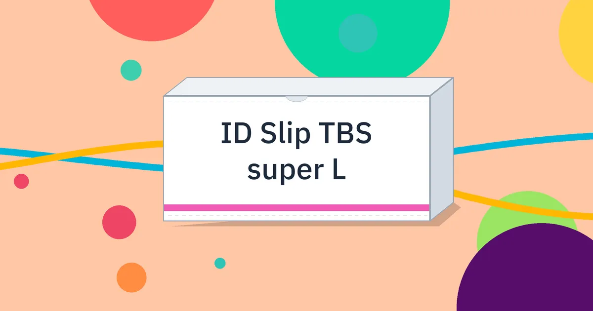 Symbolbild: Packung mit der Aufschrift ID Slip TBS super L (PZN 16626747) – Verfügbarkeit und Bezug in Apotheken in Frankfurt am Main