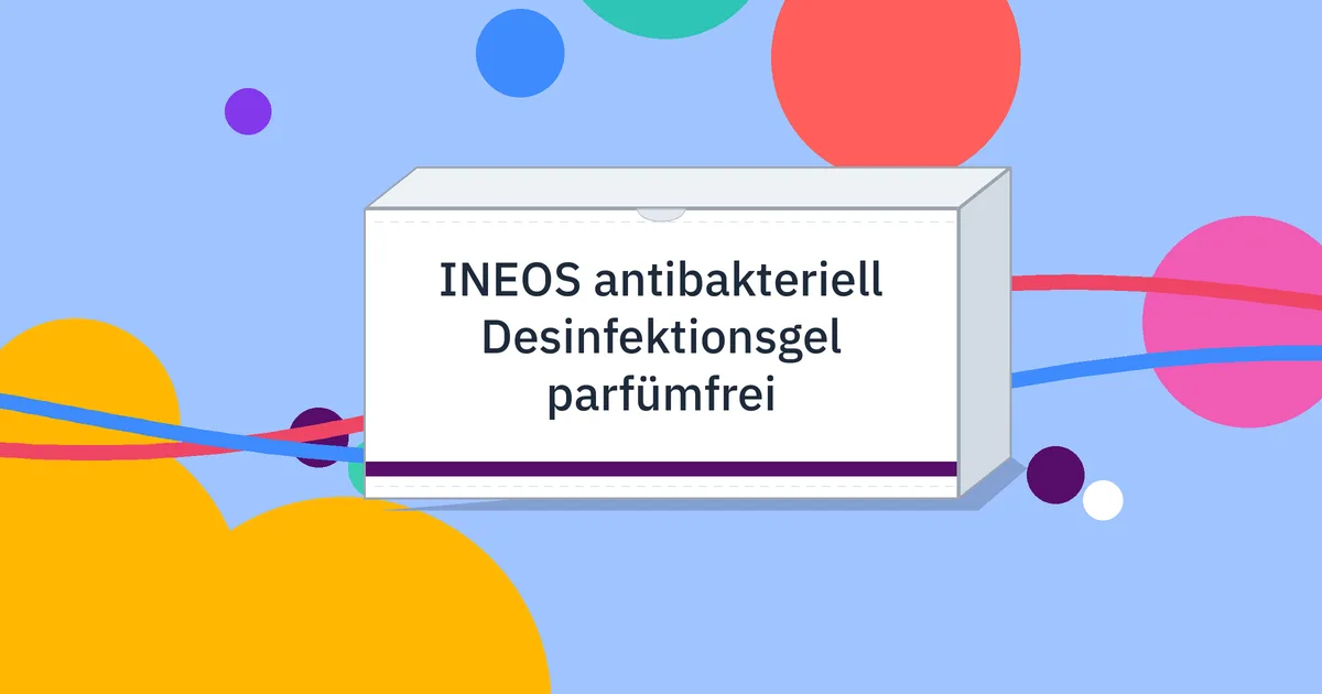 Symbolbild: Packung mit der Aufschrift INEOS antibakteriell Desinfektionsgel parfümfrei (PZN 18795069) – Verfügbarkeit und Bezug in Apotheken in Frankfurt am Main